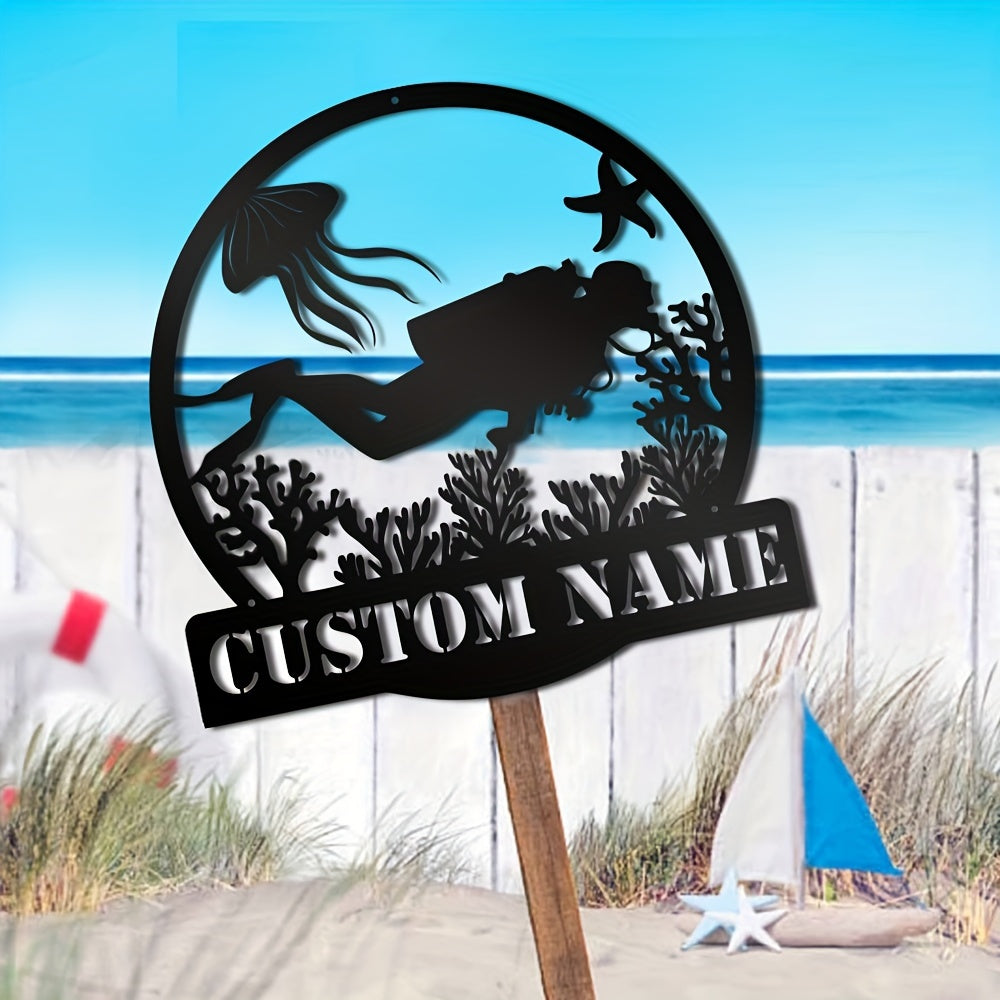 Scuba Diving Metal Sign - Personalized Name (max 12 inputs) – Diving ...